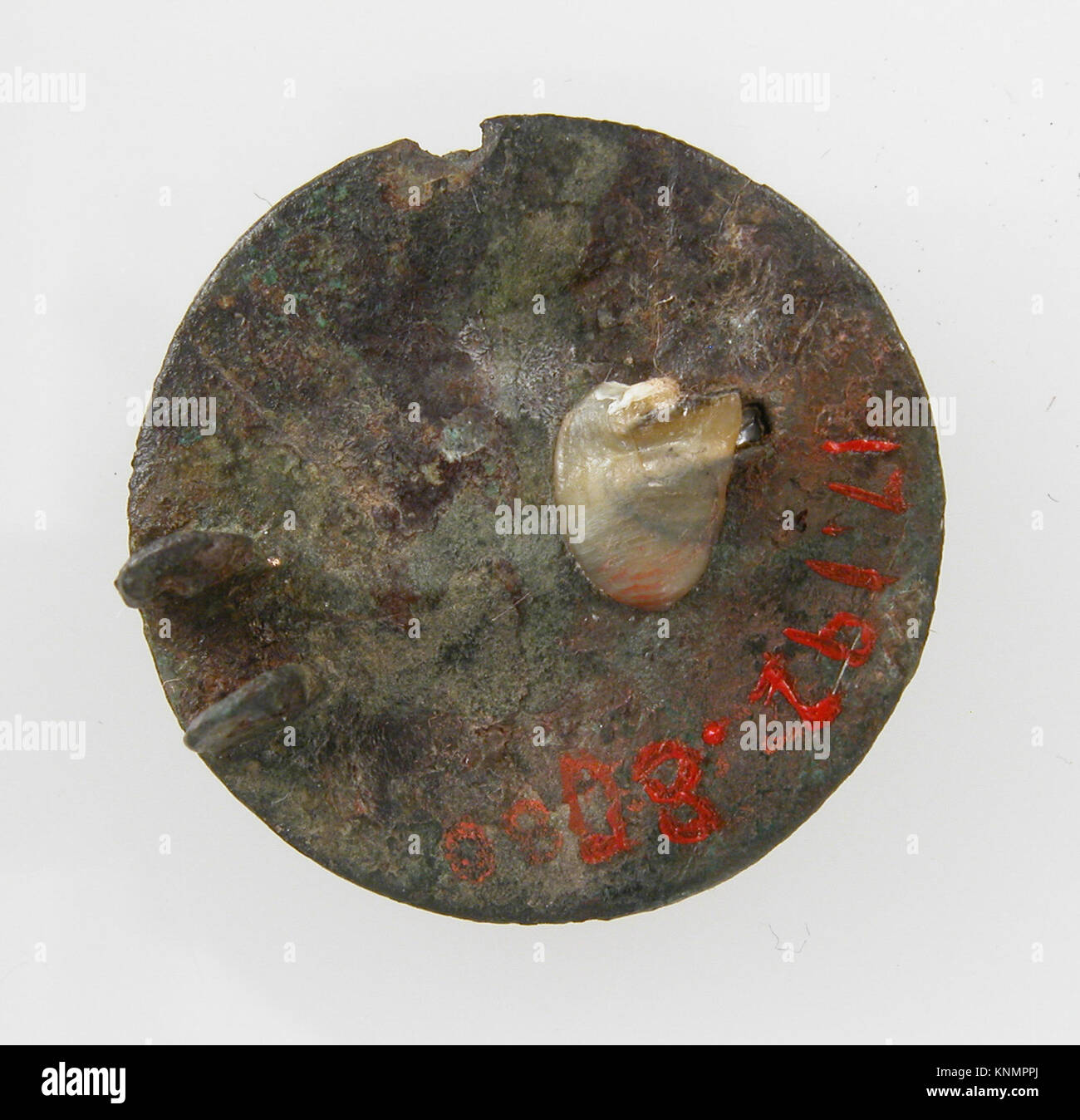 Frankish disk brooch from ca. 550–650 CE, crafted from copper alloy and ...