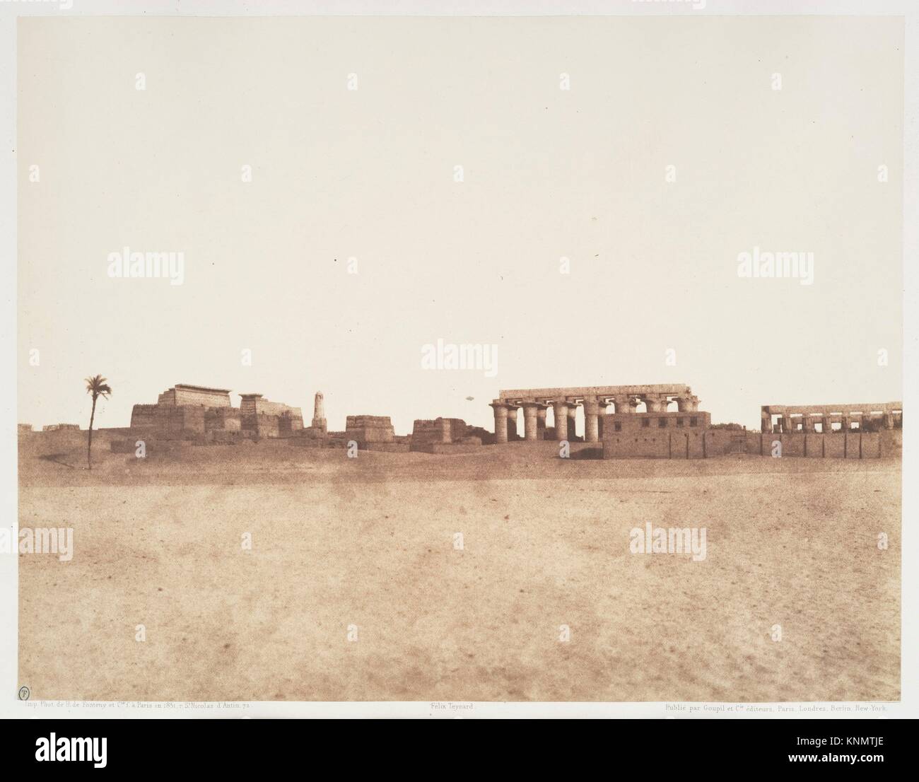 Louksor (Thèbes), Vue Générale des Ruines. Artist: Félix Teynard ...