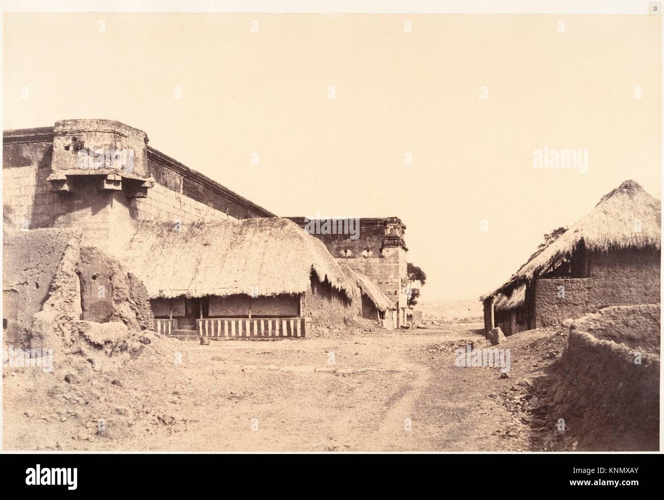 View of the N. E. Angle of the Tirambur Pagoda. Artist: Linnaeus Tripe ...