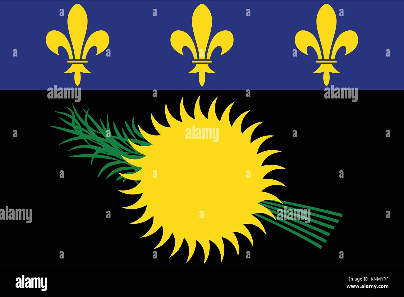 Official flag of guadeloupe hi-res stock photography and images - Alamy