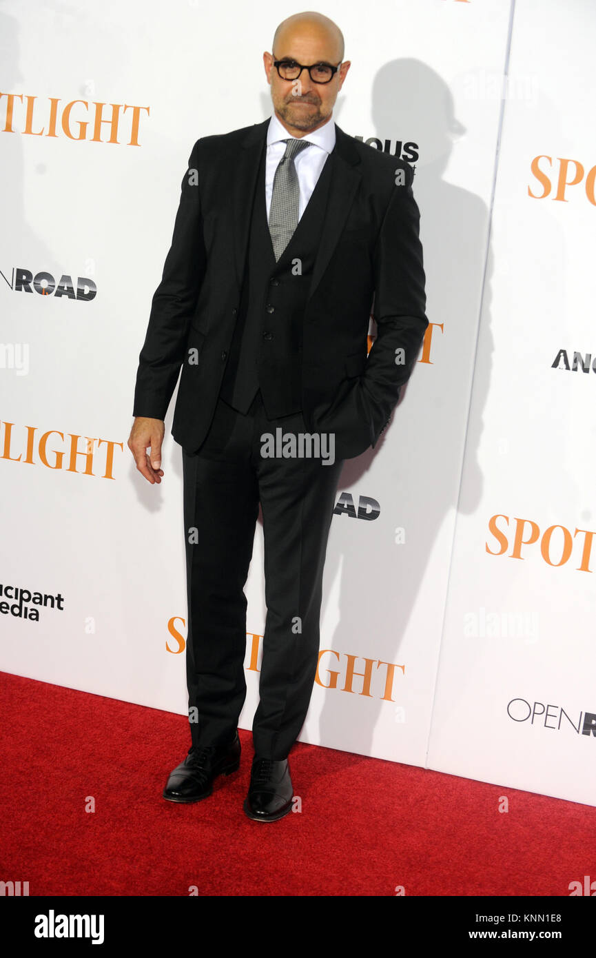 NEW YORK, NY - OCTOBER 27: Stanley Tucci attends the 'Spotlight' New ...