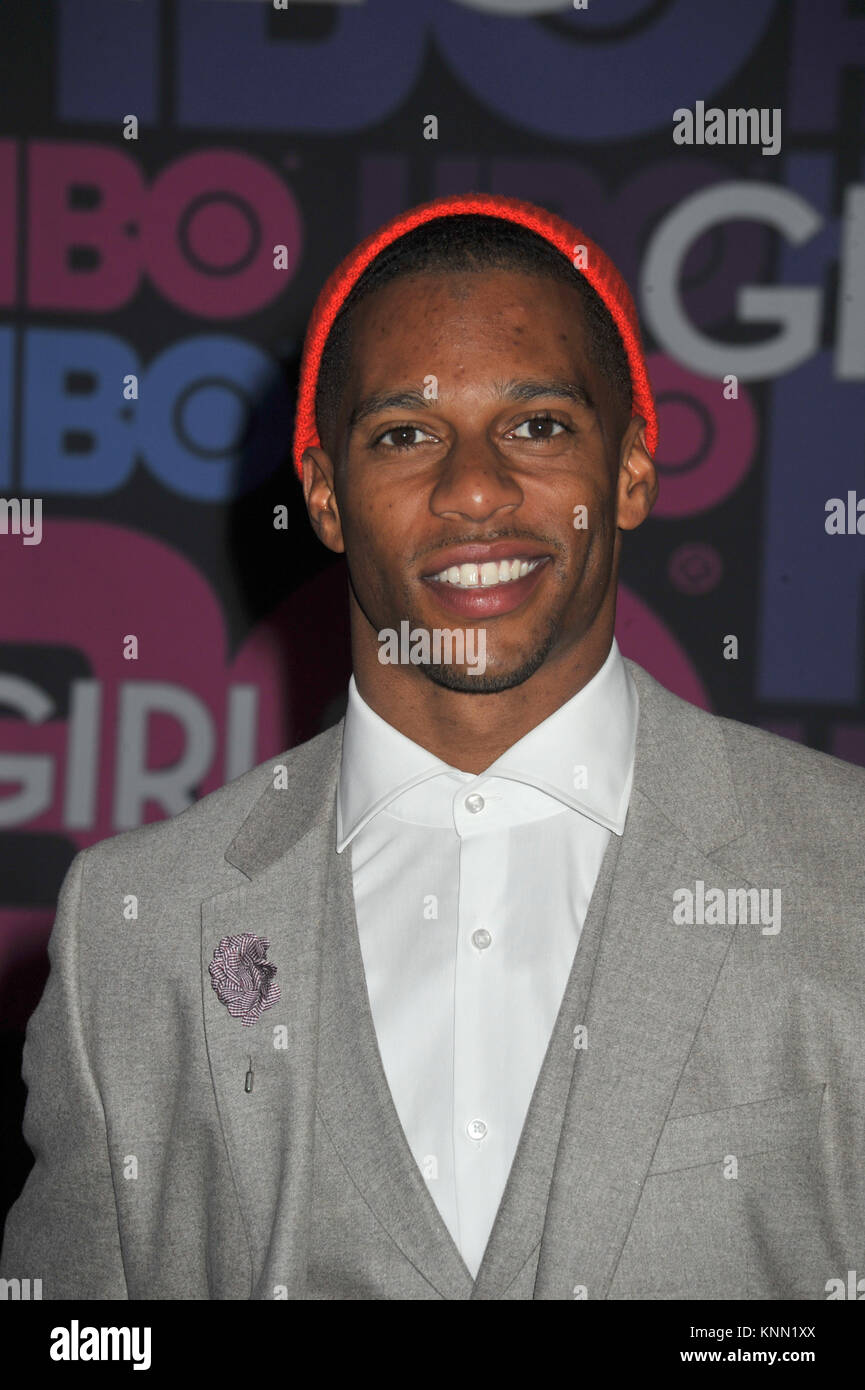 NEW YORK, NY - JANUARY 05: Victor Cruz attends the 'Girls' Season Four ...