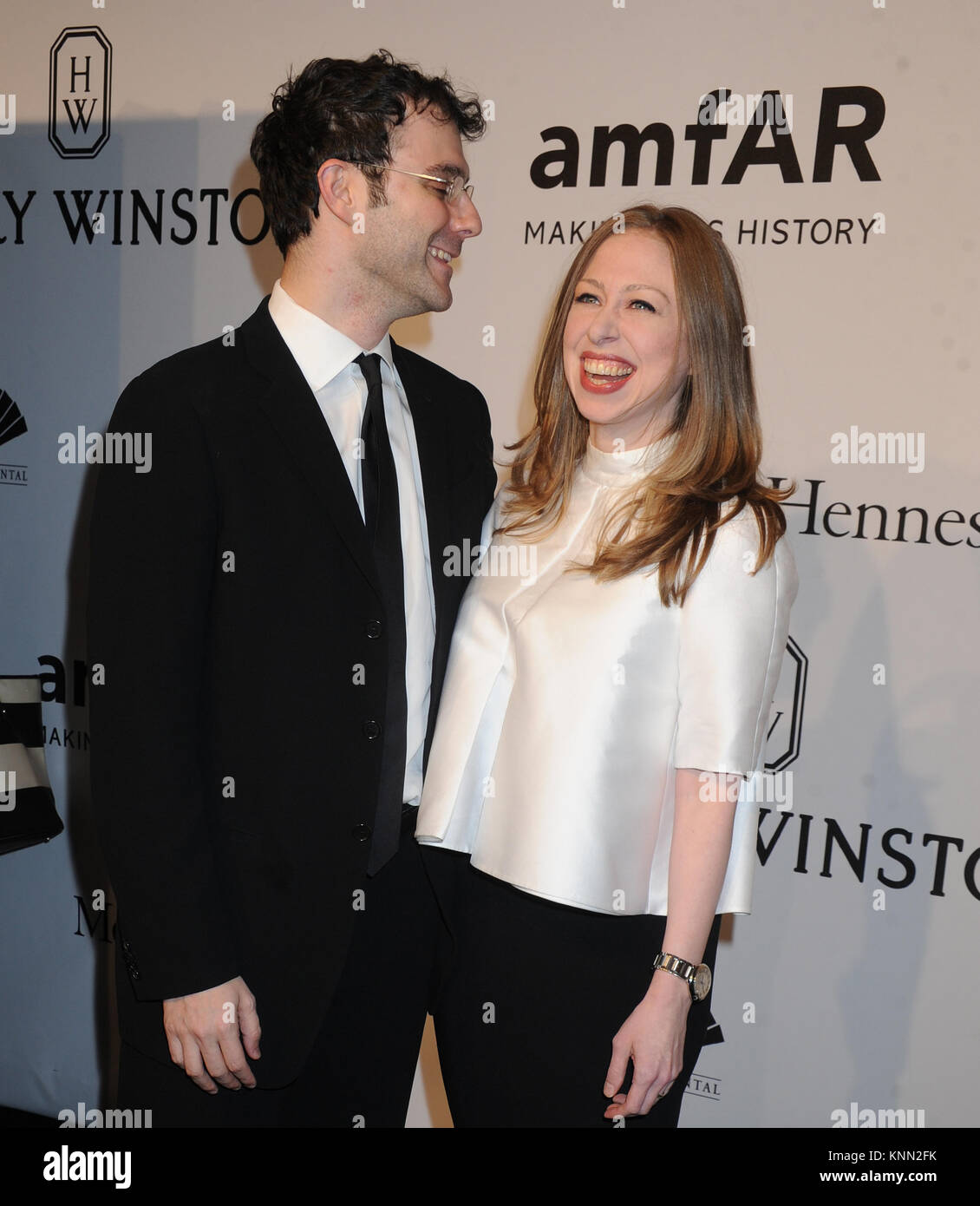 NEW YORK, NY - FEBRUARY 11: Marc Mezvinsky, Chelsea Clinton attends the ...