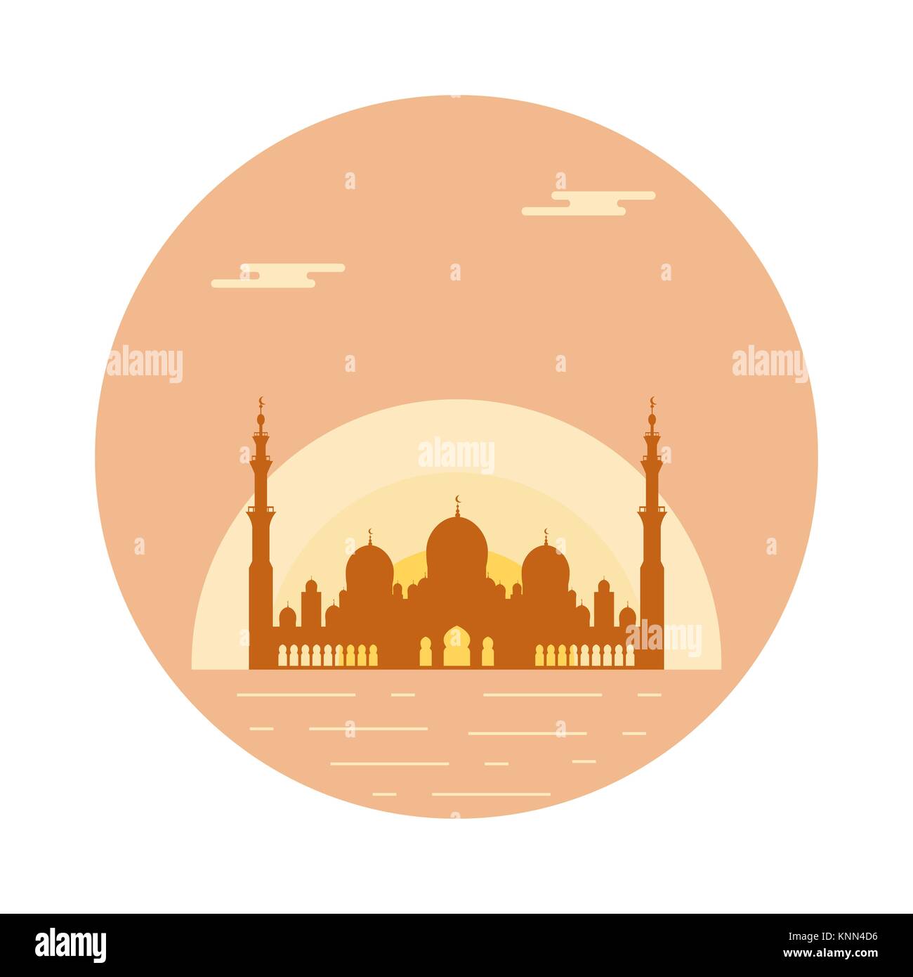United Arab Emirates. Sheikh Zayed Mosque silhouette. Abu dhabi. Design ...