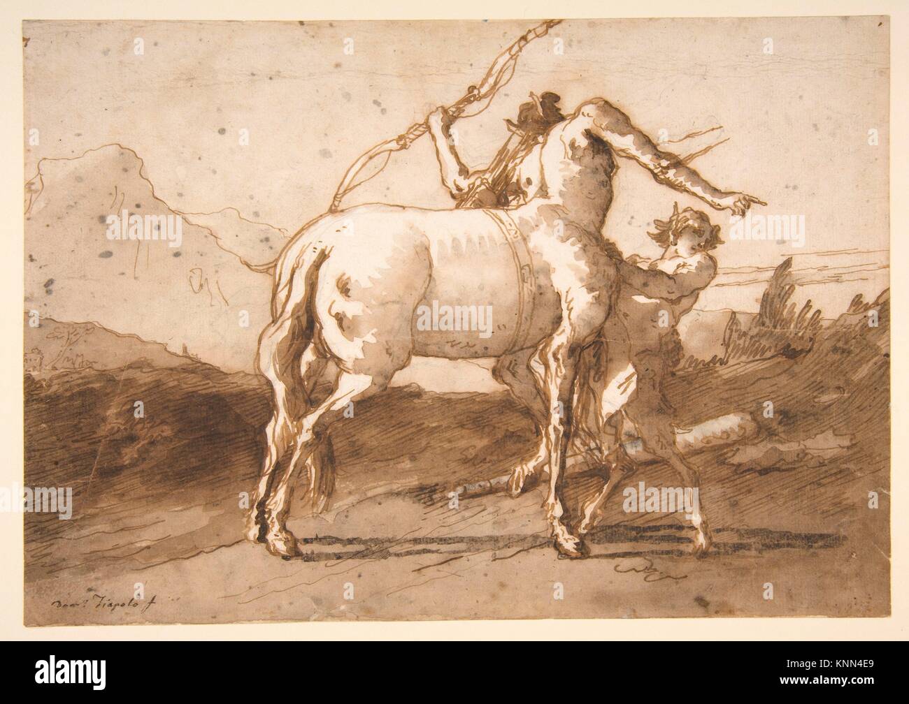 A Centaur and a Satyr. Artist: Giovanni Domenico Tiepolo (Italian ...