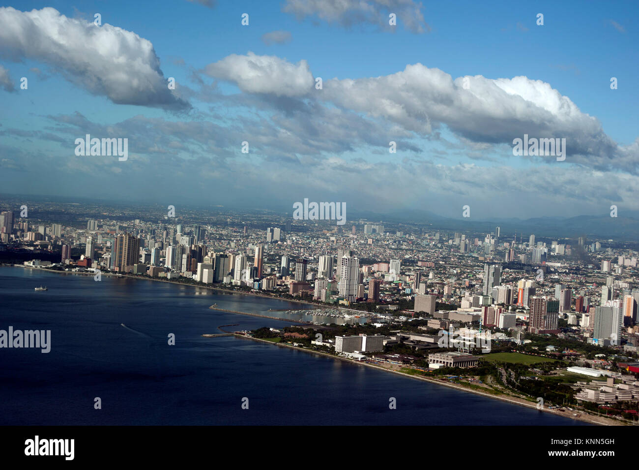 Aerial view of the city of Manila, Philippines, South East Asia Stock ...
