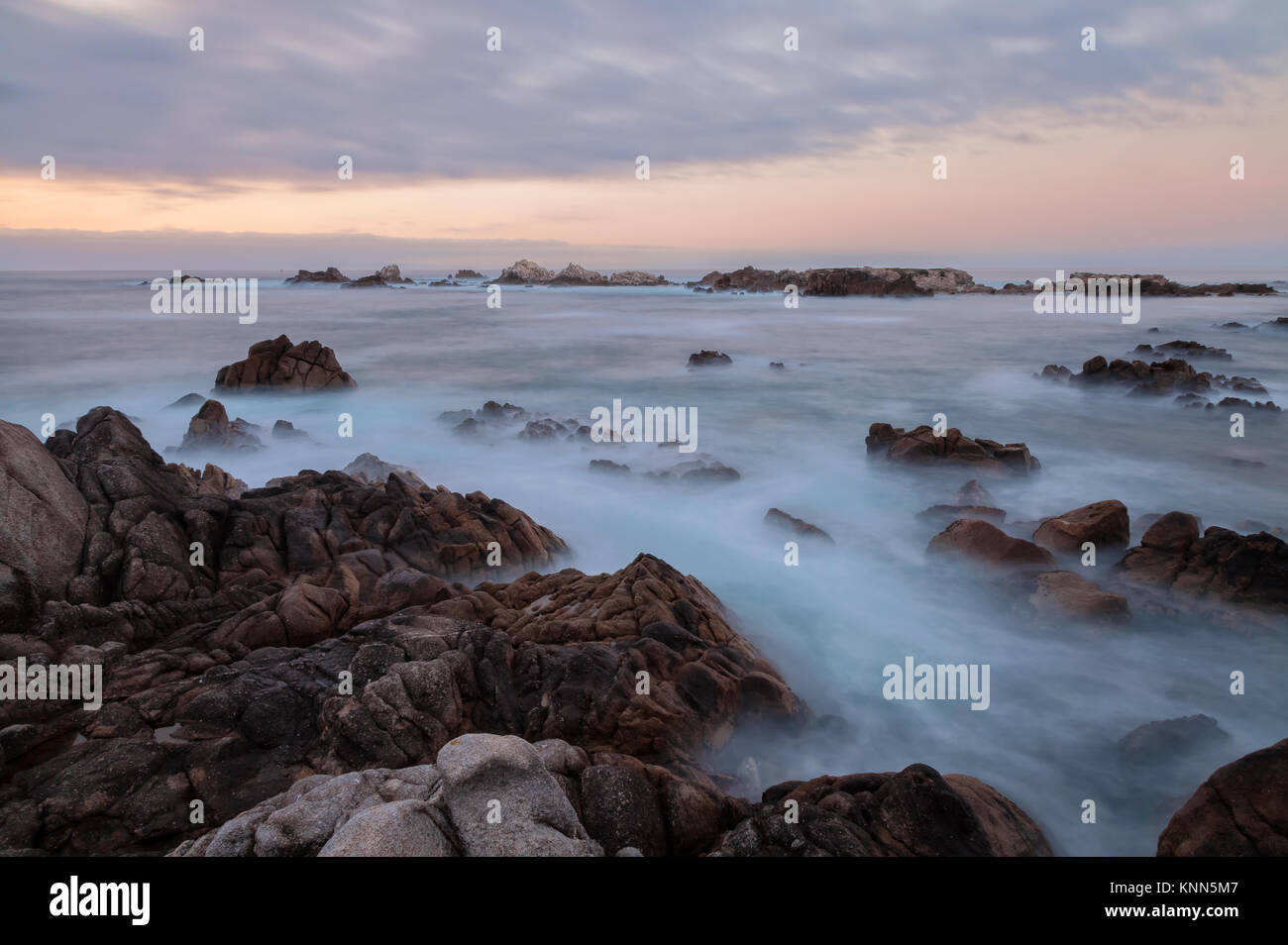The landscape of Monterey Peninsula shoreline, California, United ...