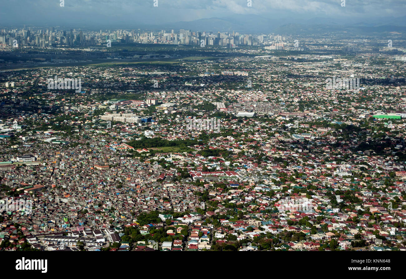 Aerial view of the city of Manila, Philippines, South East Asia Stock ...