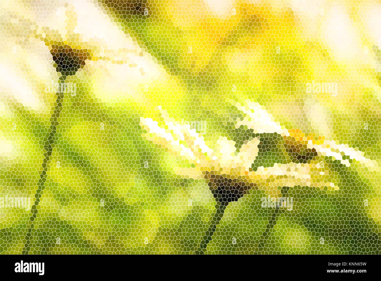 mosaic flower spring background illustration Stock Photo - Alamy