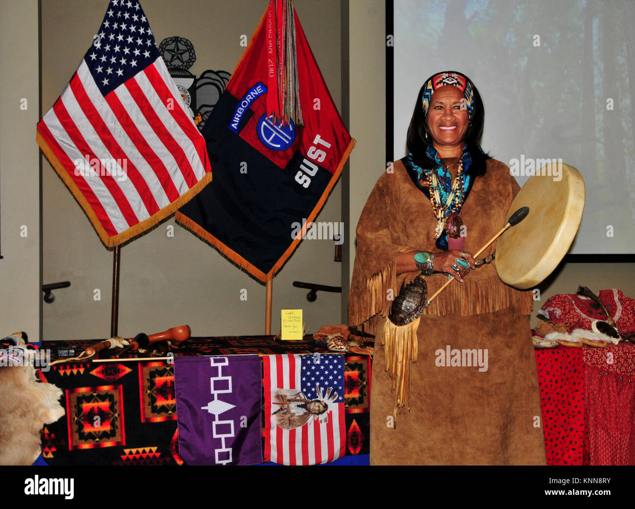 Ramona Moore Big Eagle, Oral Historian and Legend Keeper, poses with ...
