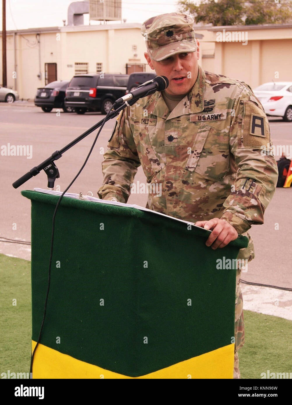 Lt. Col. Michael Child, commander of the outgoing 1st Battalion, 304th ...