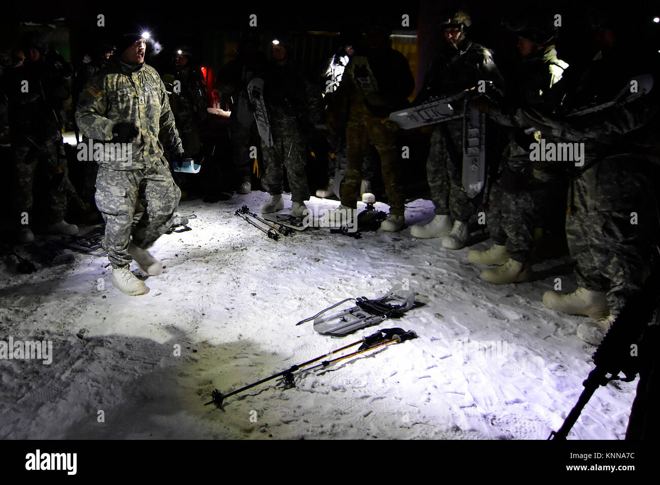 Cadre and students of the Northern Warfare Training Center's Cold ...