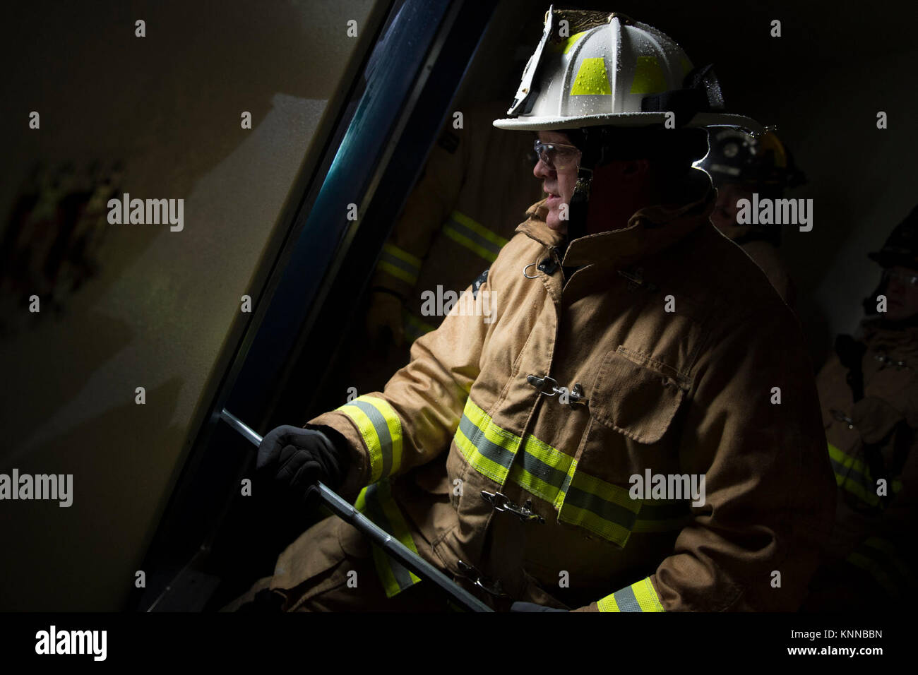 Firefighters assigned to the 124th Fighter Wing Civil Engineer Squadron ...