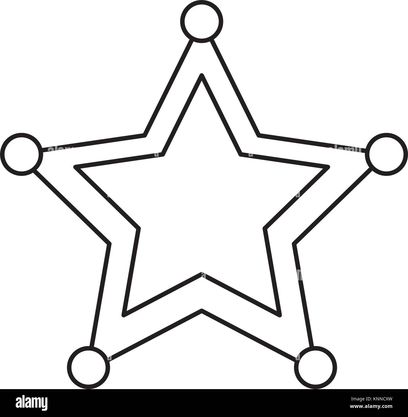 Sheriff badge outline Stock Vector Images - Alamy