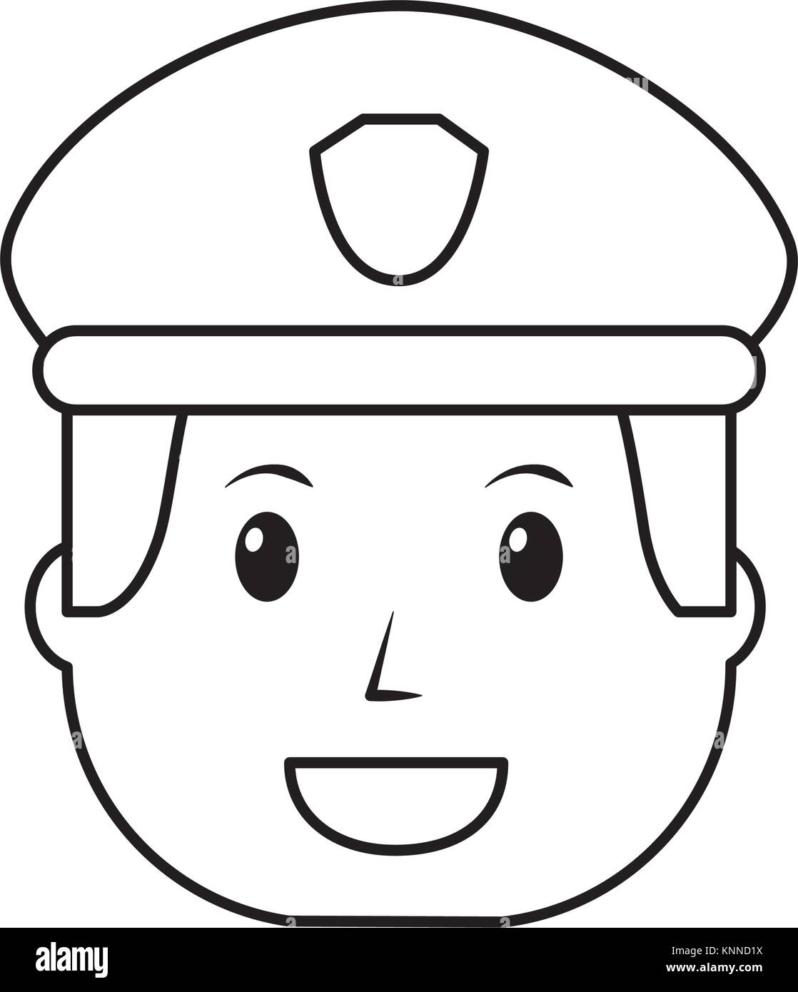 policeman face happy authority character Stock Vector Image & Art - Alamy