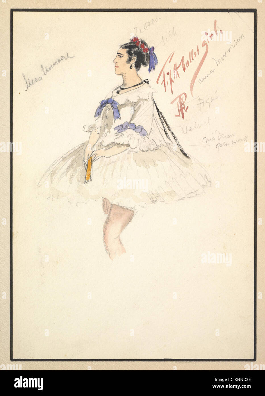 A costume design for the Fifth Ballet Girl, cataloged as DP825263 ...