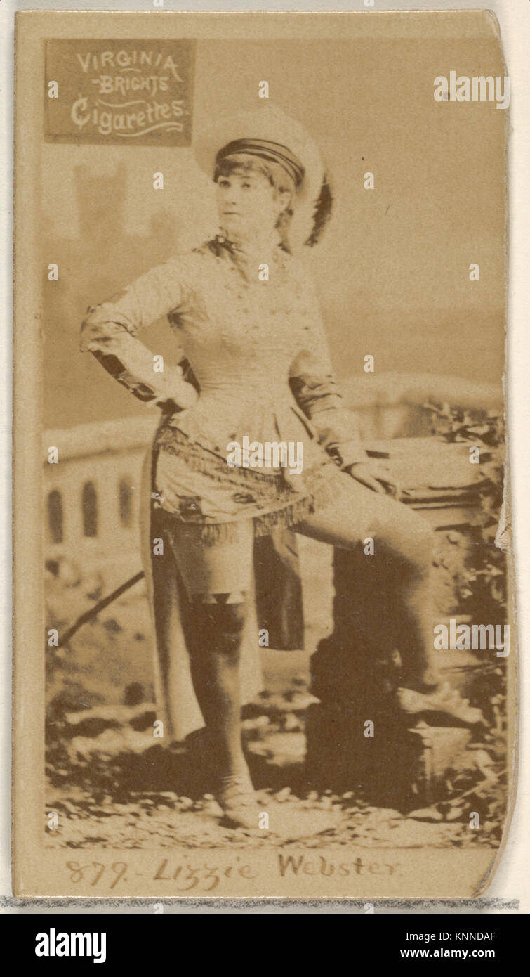 Trading card of Lizzie Webster from the Actors and Actresses series ...