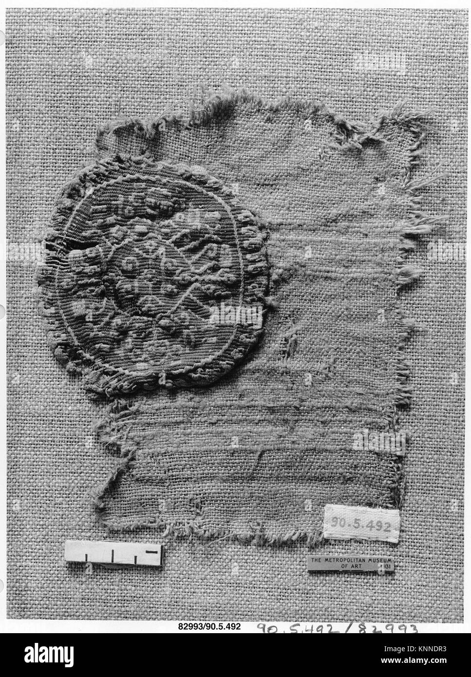 This fragment is an ancient manuscript piece in the Metropolitan Museum ...