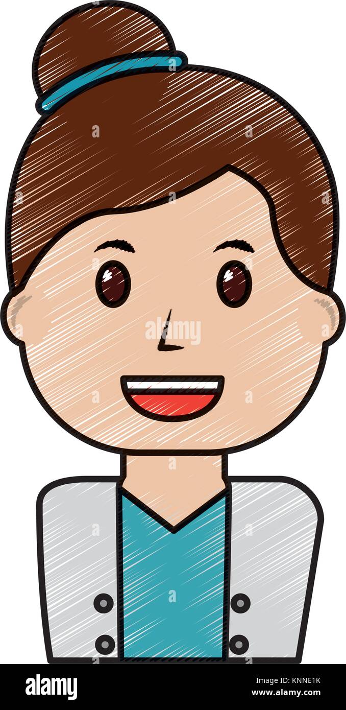 portrait happy woman female cartoon Stock Vector Image & Art - Alamy