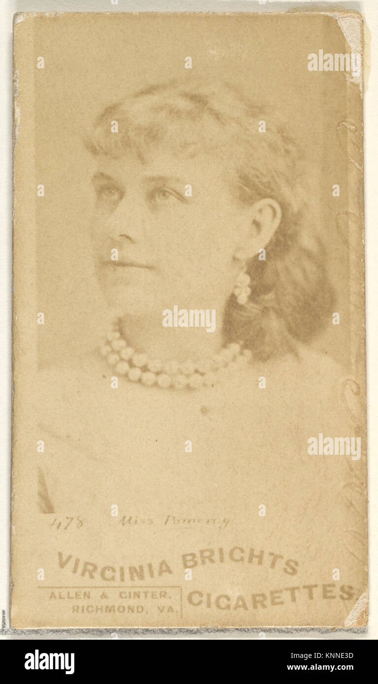 Card 478, Miss Pomeroy, from the Actors and Actresses series (N45, Type ...