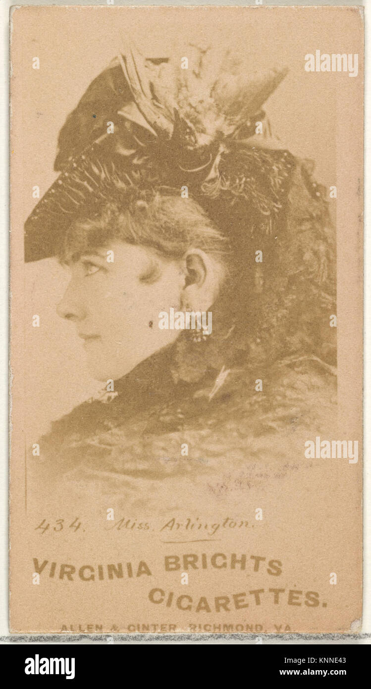 Card 434 features Miss Arlington from the Actors and Actresses series ...