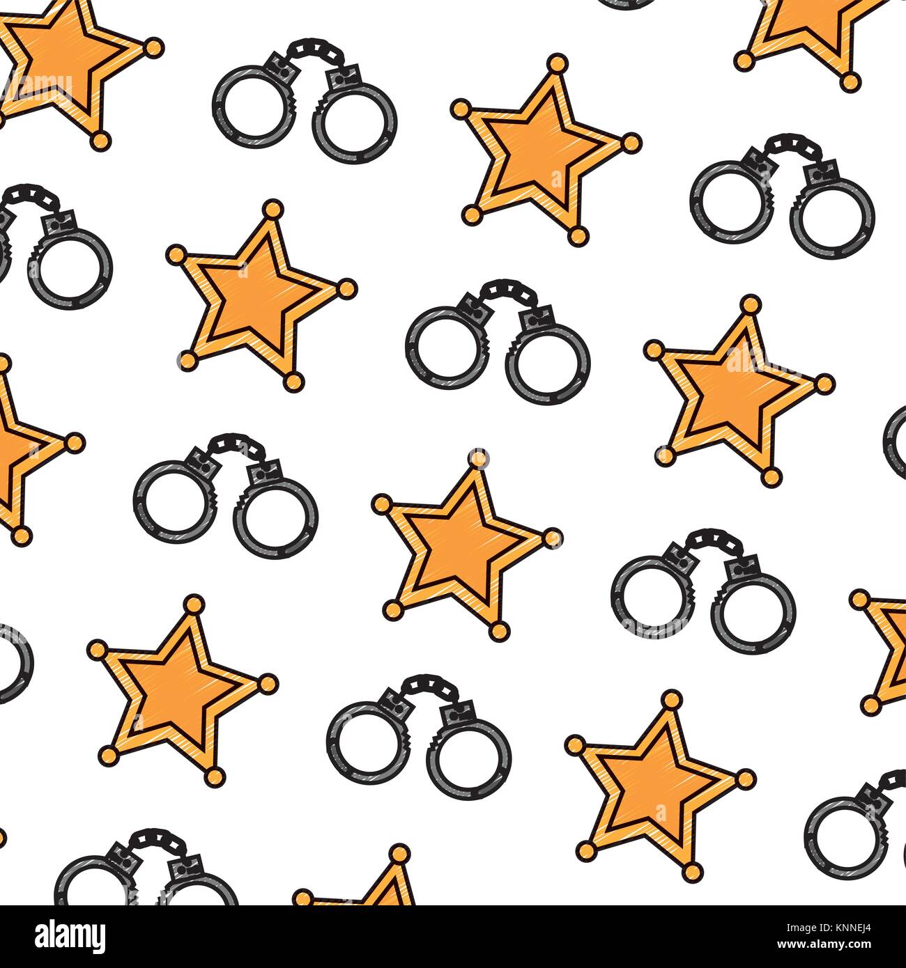 police handcuffs and star security pattern Stock Vector Image & Art - Alamy