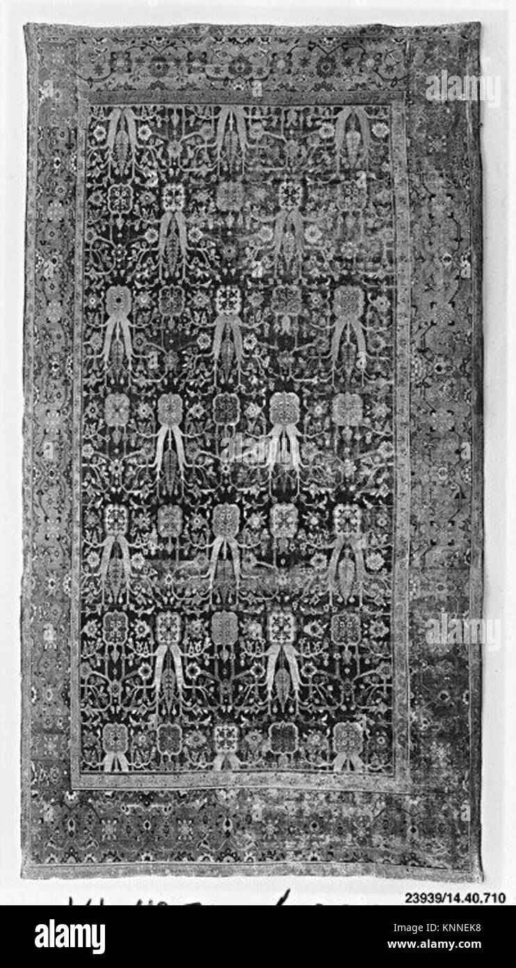 Carpet with Repeating Tree Design MET 23939 446631 Stock Photo - Alamy