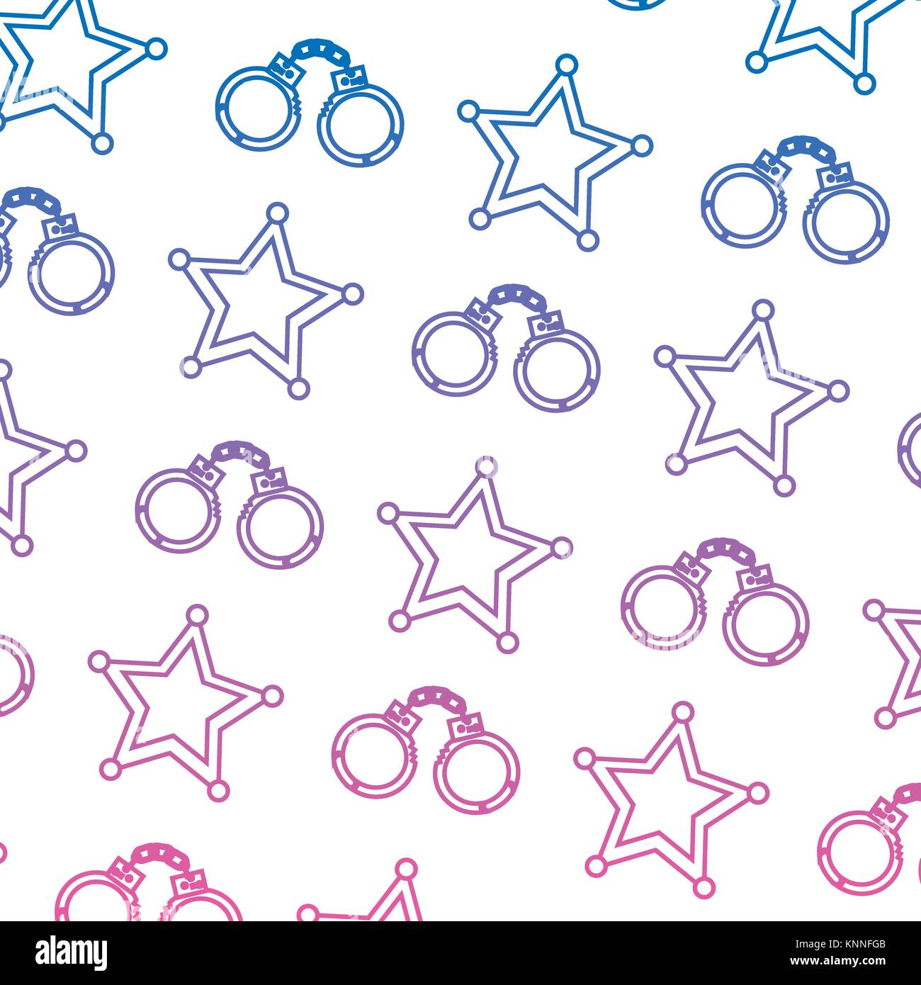 police handcuffs and star security pattern Stock Vector Image & Art - Alamy