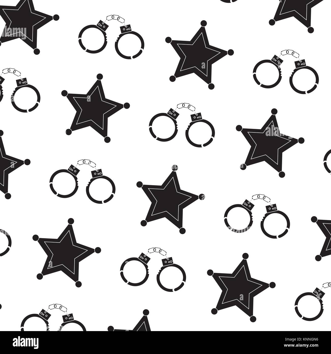police handcuffs and star security pattern Stock Vector Image & Art - Alamy