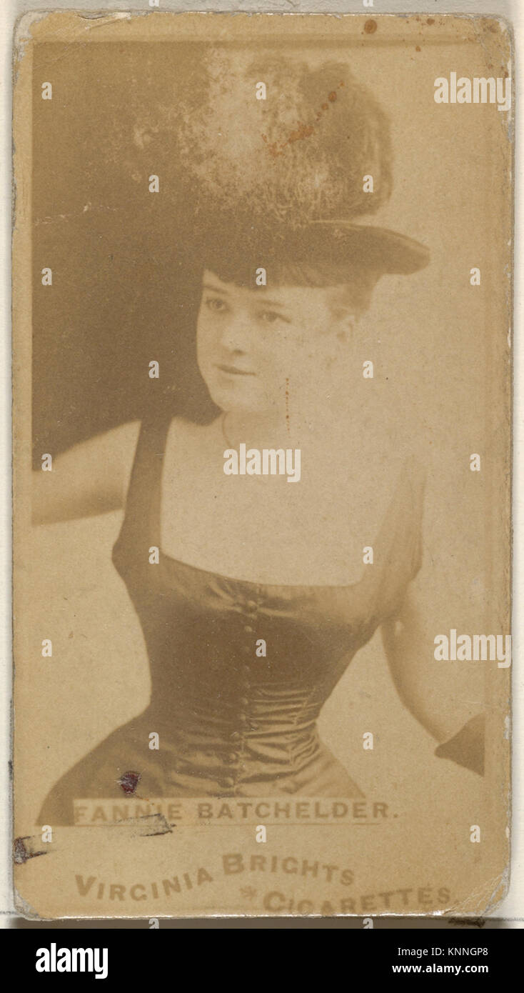 This cigarette card depicts Fannie Batchelder from the Actors and ...