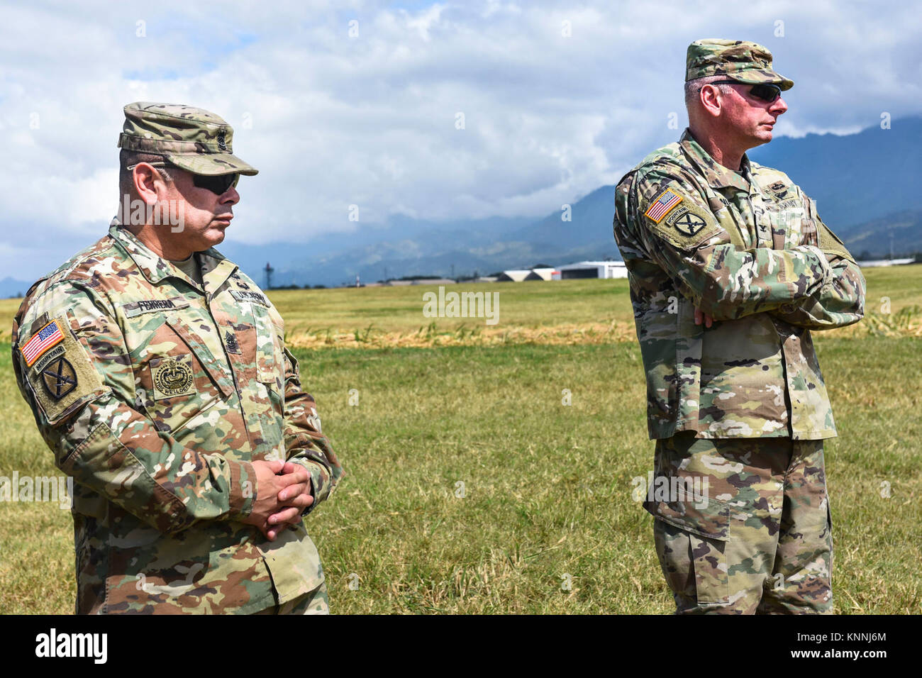 U.S. Army Command Sergeant Major Tito Ferrera (left), Joint Task Force ...