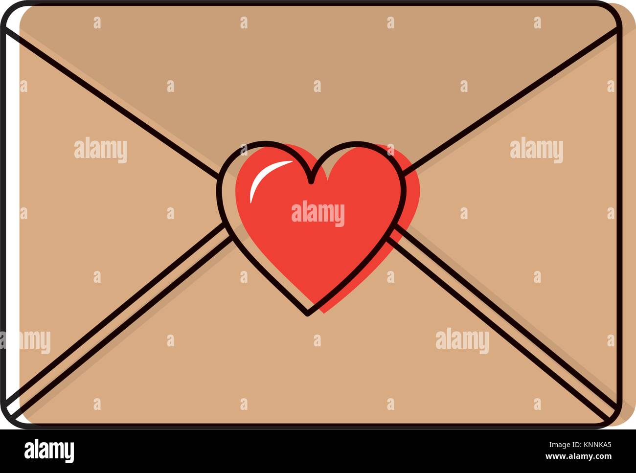 envelope message greeting heart love romantic Stock Vector Image & Art ...
