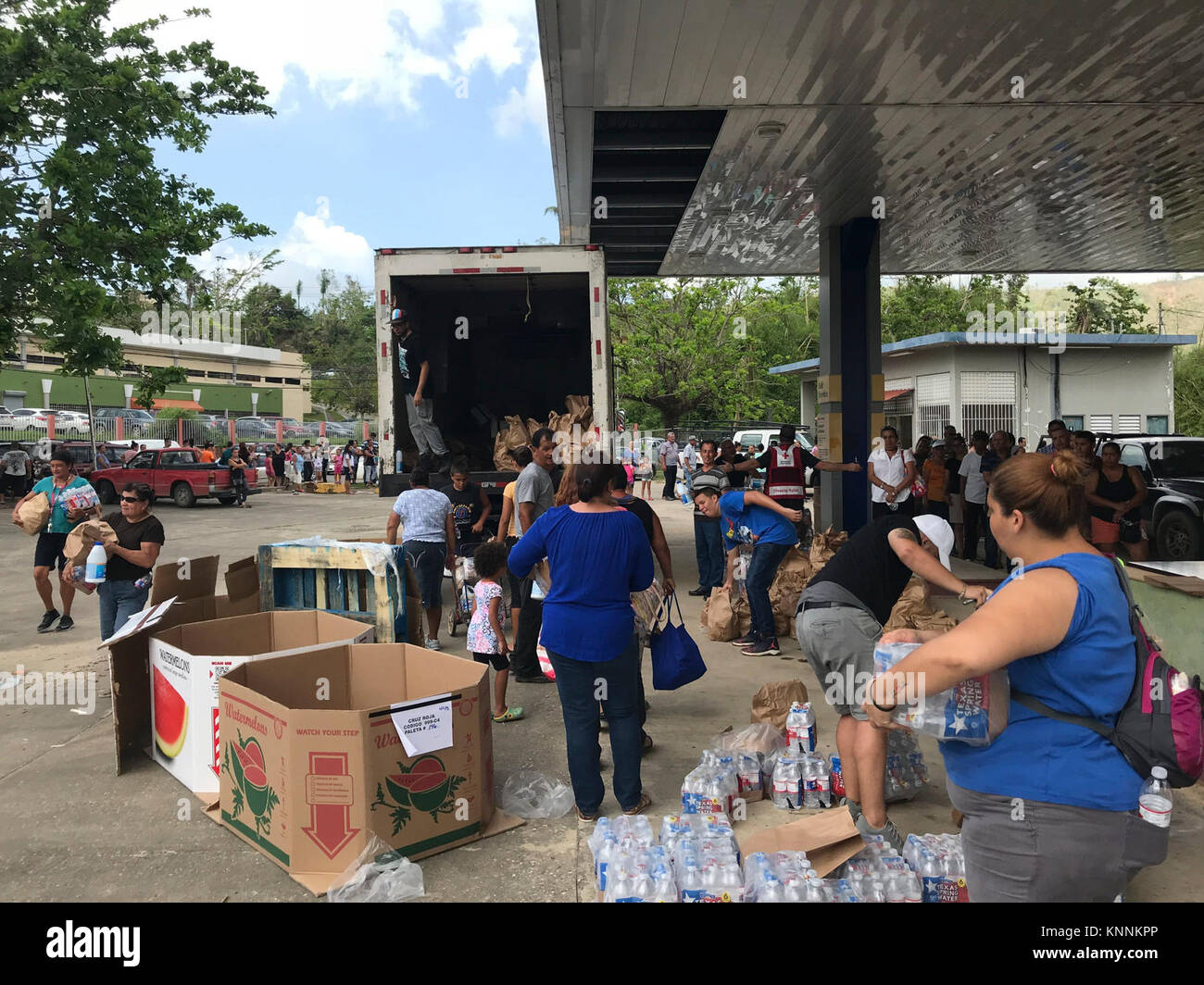 UTUADO, Puerto Rico – Red Cross team members are shown distributing ...
