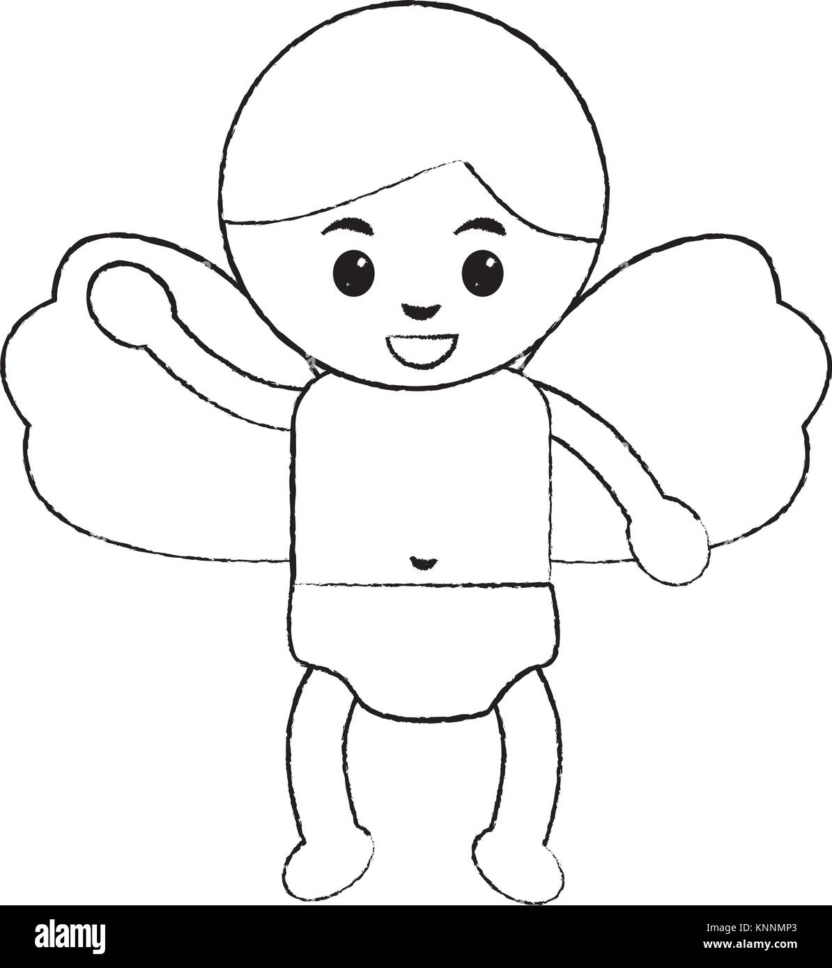 Flying cherub Black and White Stock Photos & Images - Alamy