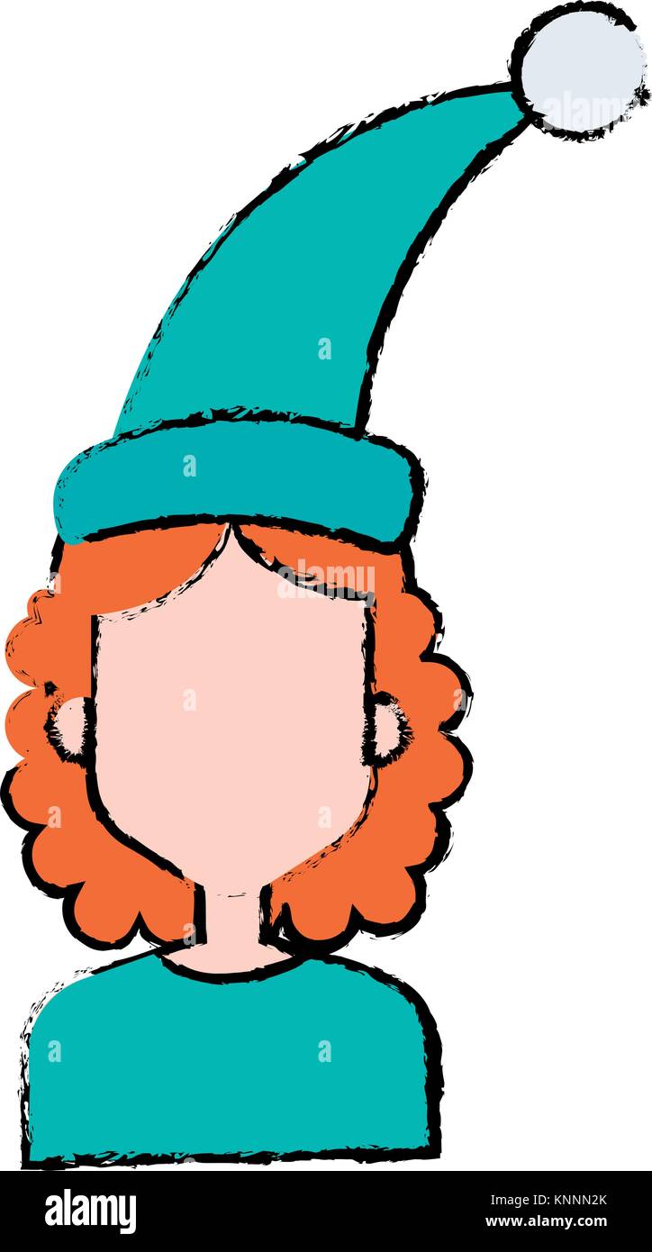 woman with sleeping hat vector illustration design Stock Vector Image ...