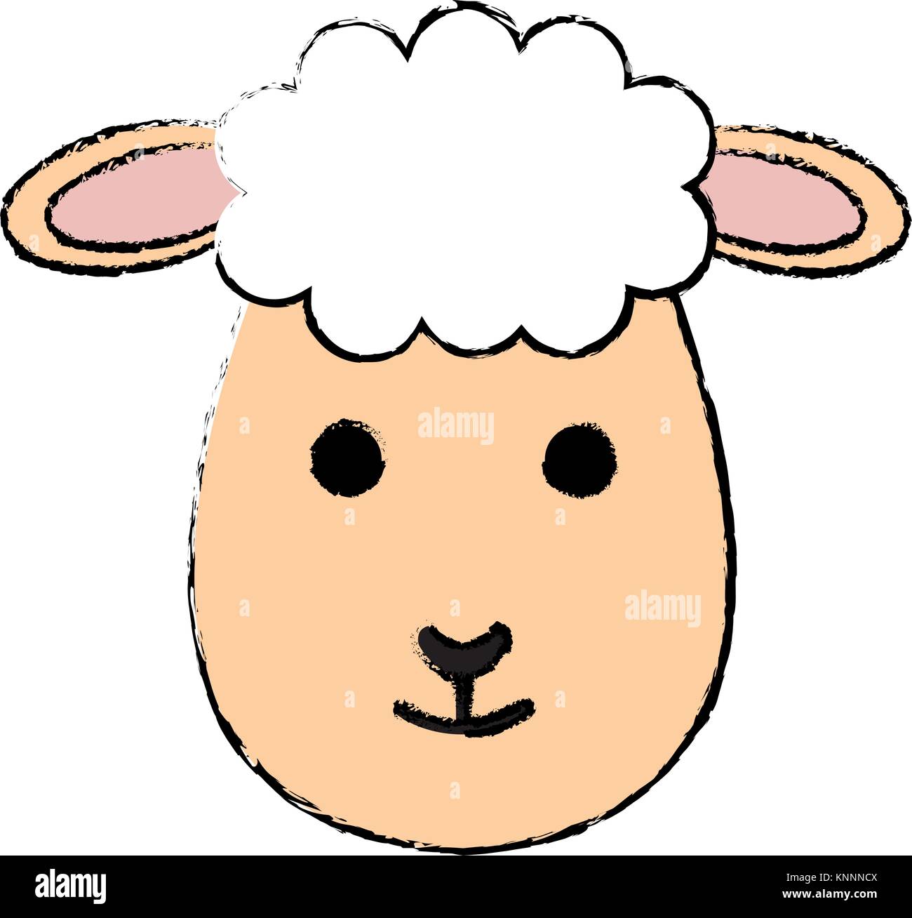 cute sheep character icon vector illustration design Stock Vector Image ...