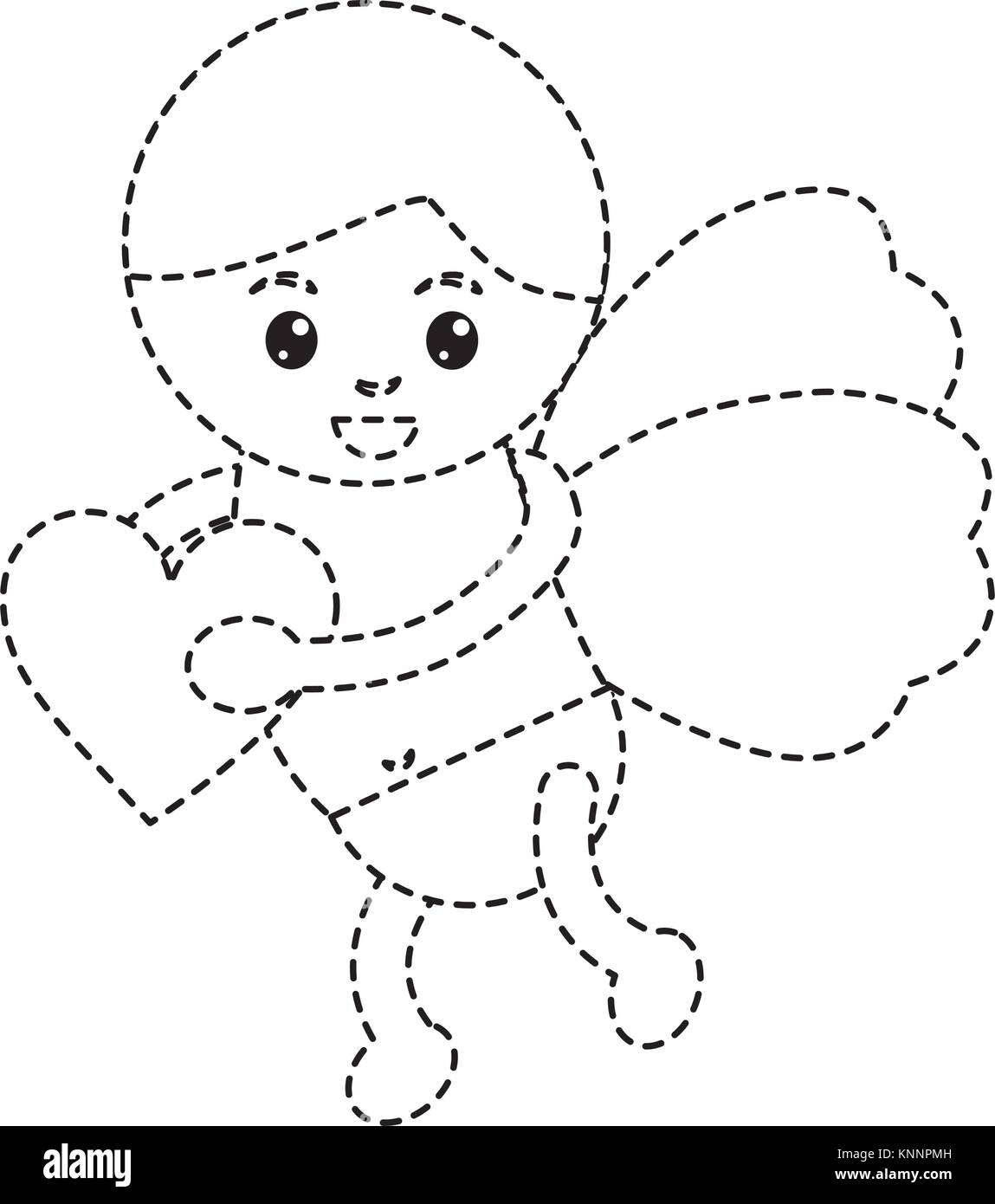 cupid holding heart love romantic image Stock Vector Image & Art - Alamy