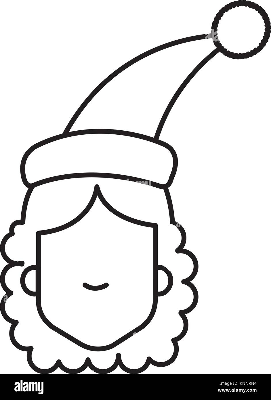 woman with sleeping hat vector illustration design Stock Vector Image ...