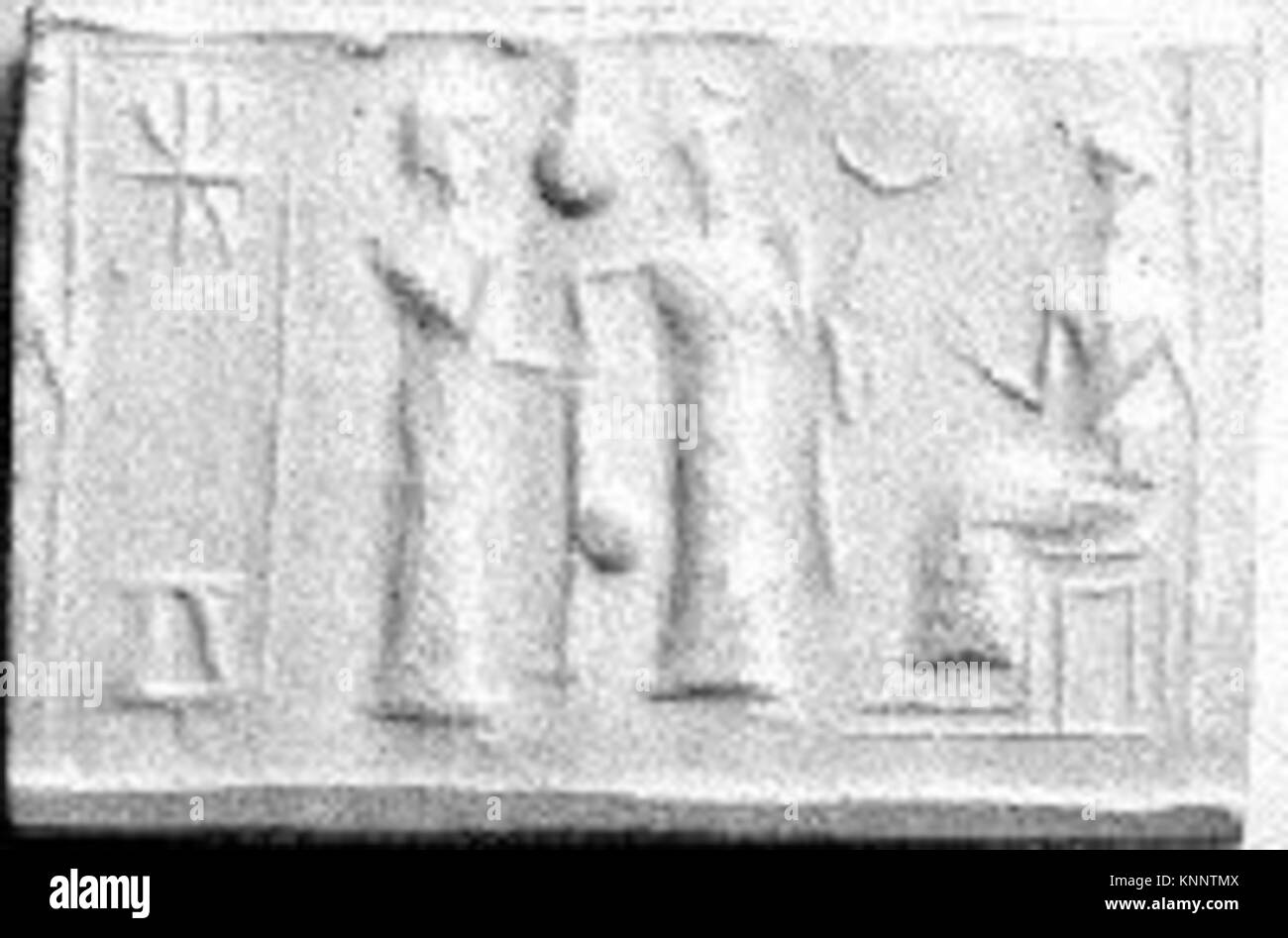 Cylinder seal depicting a ritual scene, MET catalog number 1999,325,010 ...