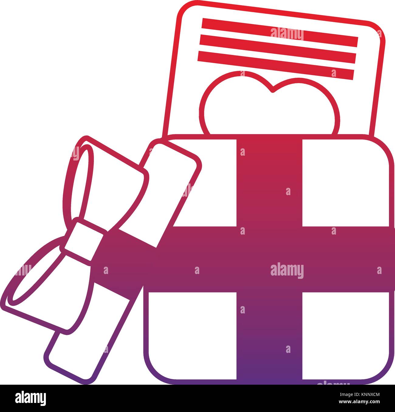 open gift box with love letter valentines day celebration Stock Vector ...