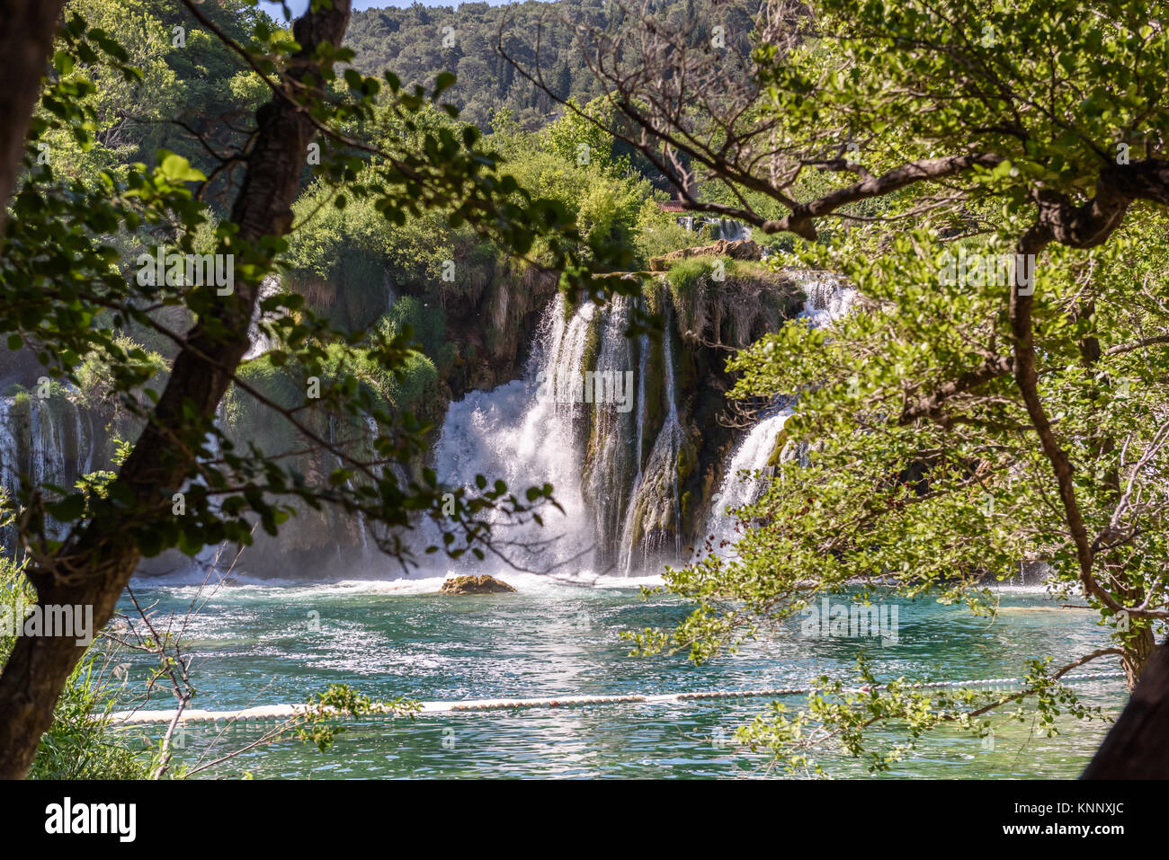 View of waterfall Skradinski Buk in Krka National Park ,one of the Croatian national parks in ...
