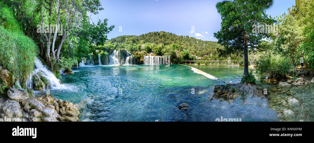 View of waterfall Skradinski Buk in Krka National Park ,one of the ...
