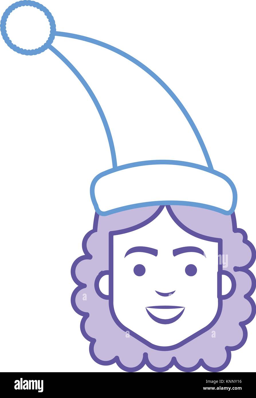 woman with sleeping hat vector illustration design Stock Vector Image ...