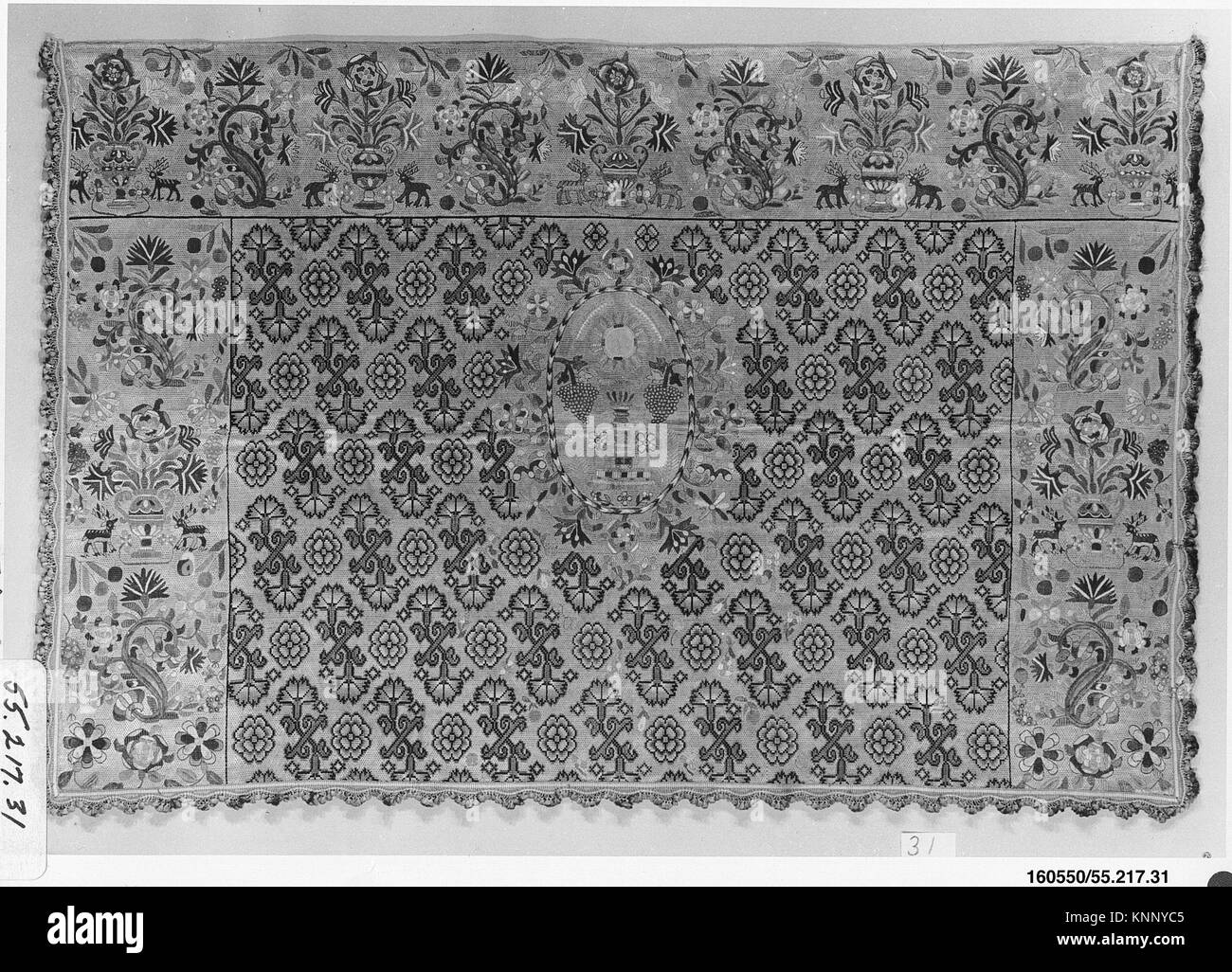 A historical altar frontal illustration, representing ancient religious ...