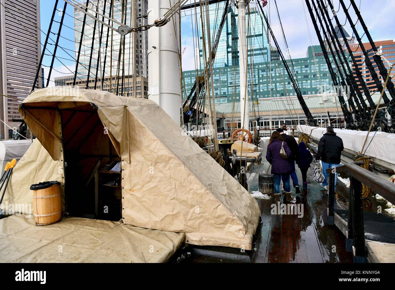 Historic USS Constellation navy ship, Baltimore, MD, USA Stock Photo ...