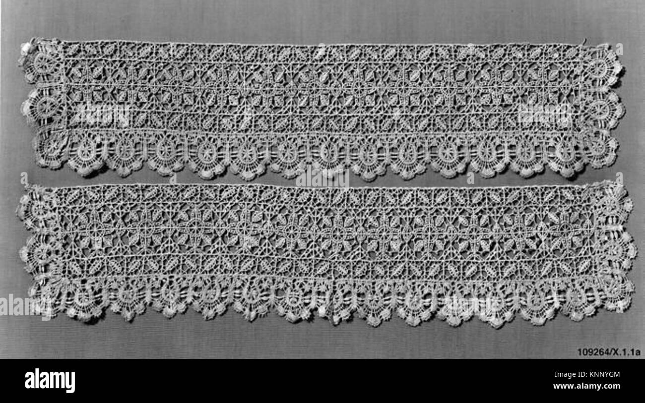 This cuff MET 109264 is a garment accessory showing textile ...