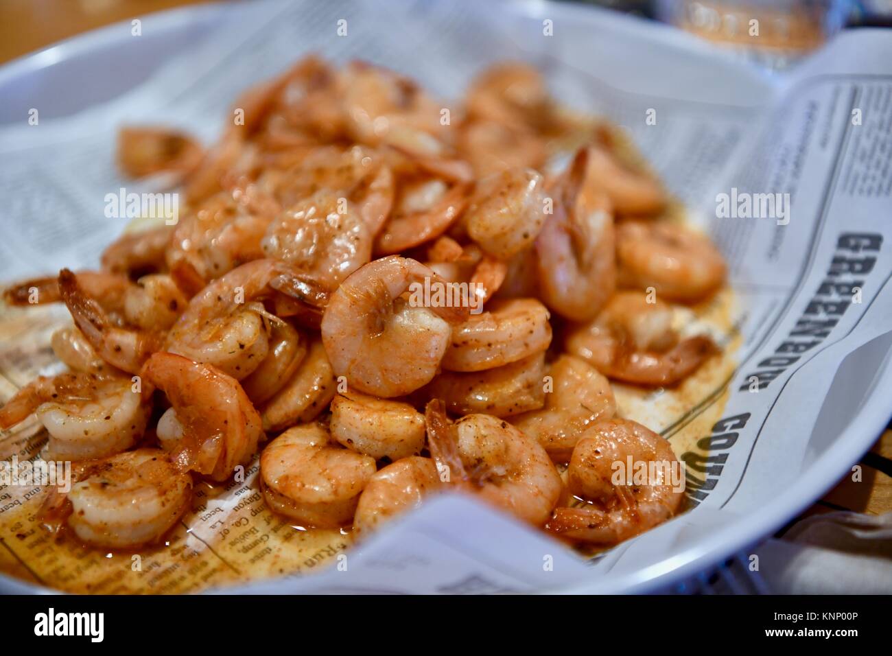 Fresh cooked Bubba Gump shrimp Stock Photo - Alamy