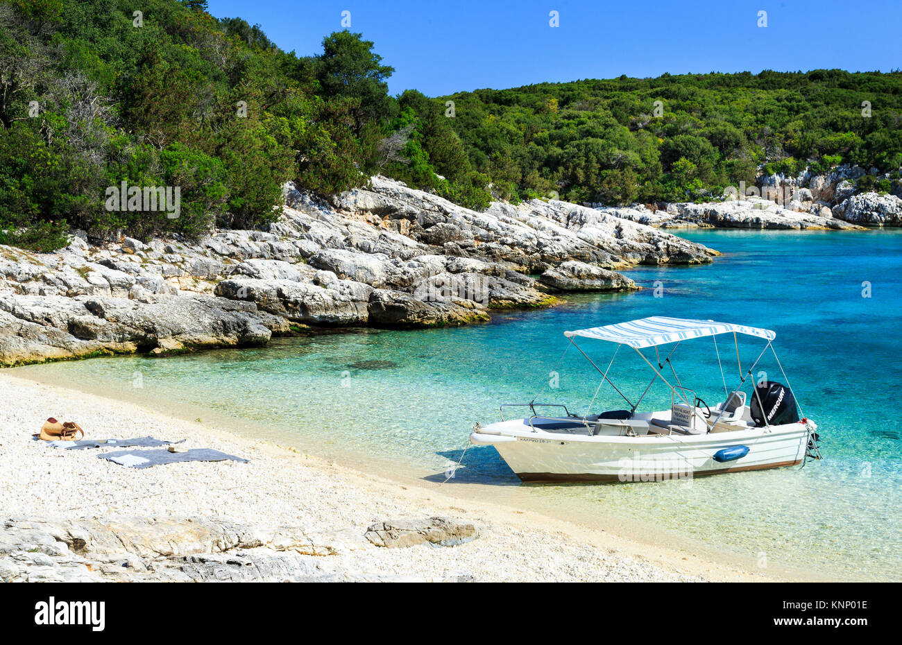 Kimilia beach near Fiskardo, Kefalonia, Greece Stock Photo - Alamy