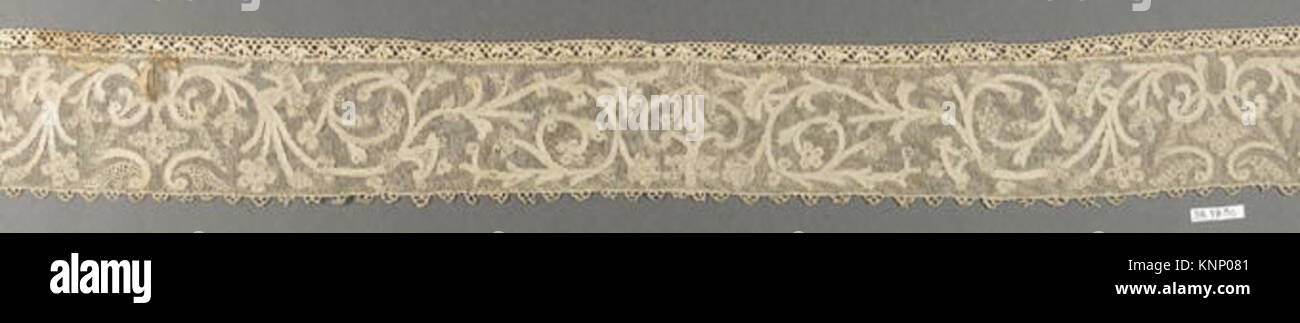 One of four Hebrew ritual lace pieces, historically preserved and ...