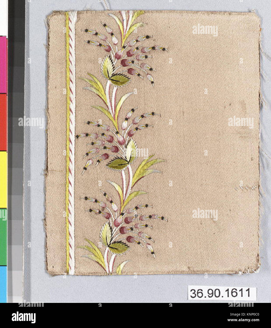 Embroidery sample for a man’s suit or waistcoat MET DP1987 224699 Stock ...